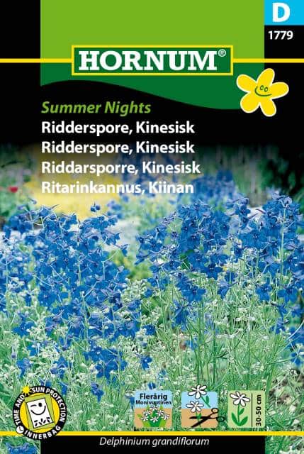 Köp Kinesisk riddarsporre 'Summer Nights' hos din trädgårds | Odla.nu
