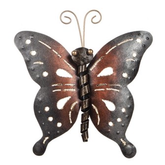 Köp Fjäril i Hamrad plåt 20x22cm - Röd hos din trädgårdsmäs | Odla.nu